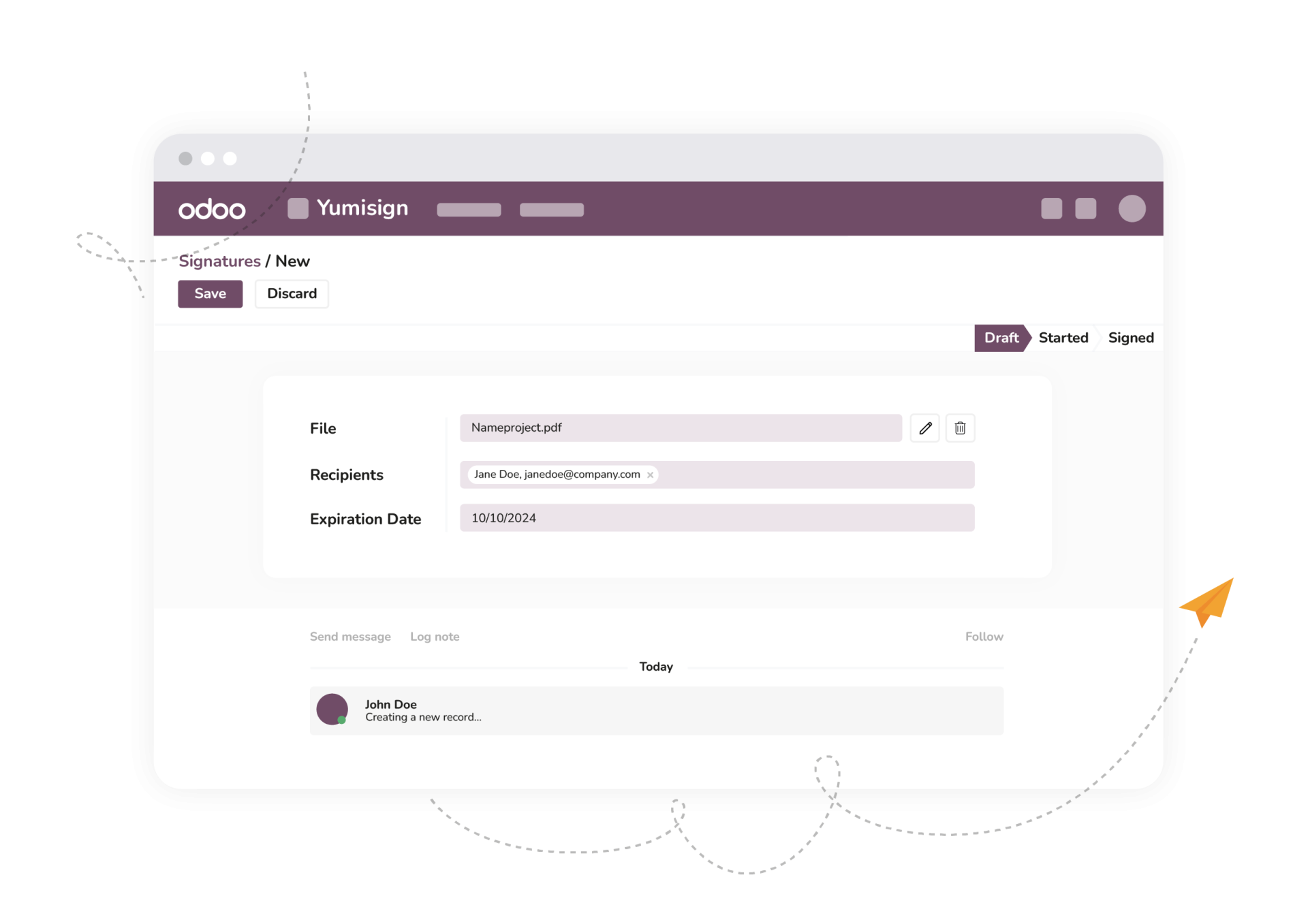 YumiSign Anwendung für Odoo - YumiSign